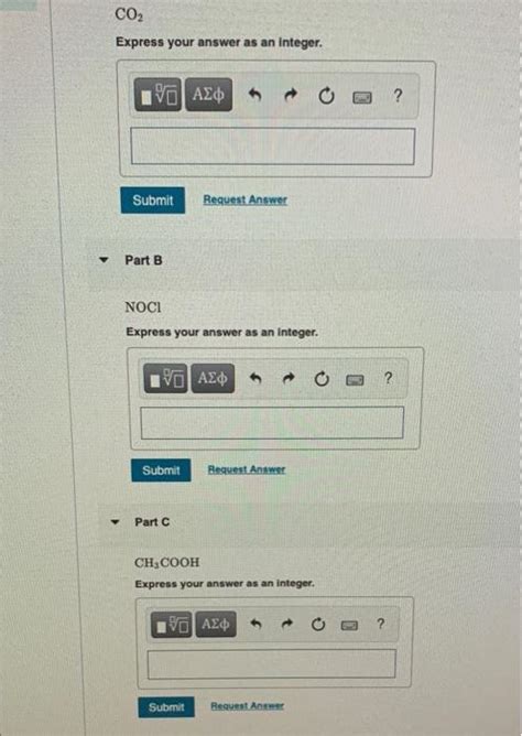 solved co2 express your answer as an integer ΑΣφ submit