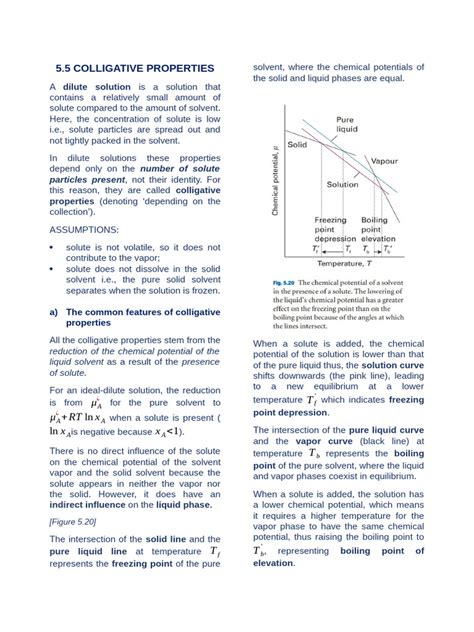 Notes Colligative Properties Pdf Physical Sciences Phases Of Matter