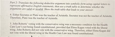 solved part 2 translate the following deductive argument
