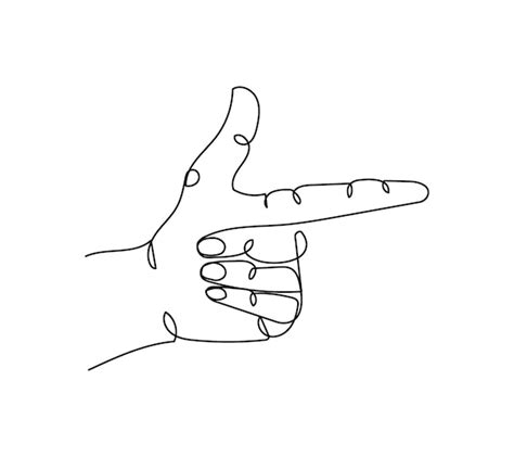 Geste Des Armes à Feu Un Dessin Au Trait Dessin Au Trait Continu Du