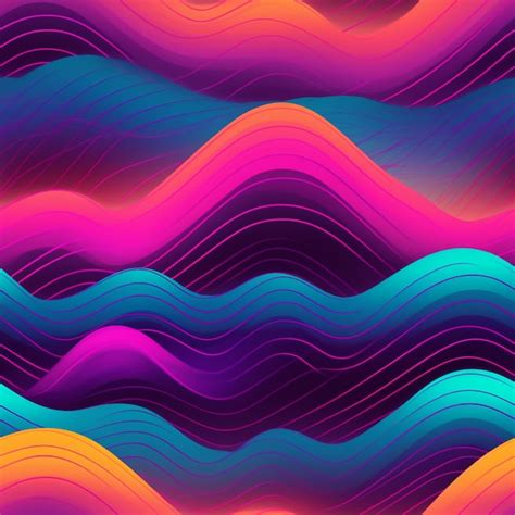 Premium Photo A Close Up Of A Colorful Wave Pattern With A Black Background Generative Ai