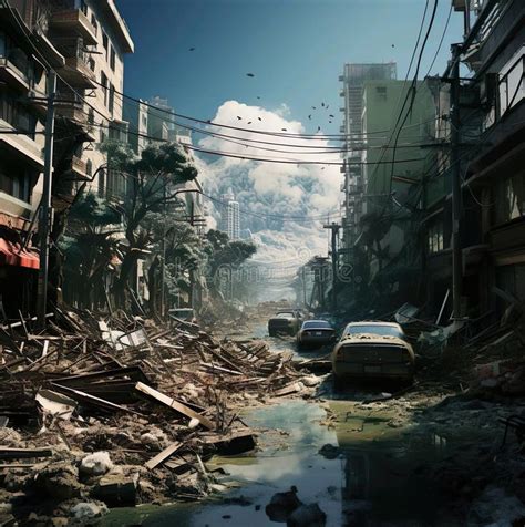 Illustration Of Apocalyptic City Stock Illustration Illustration Of