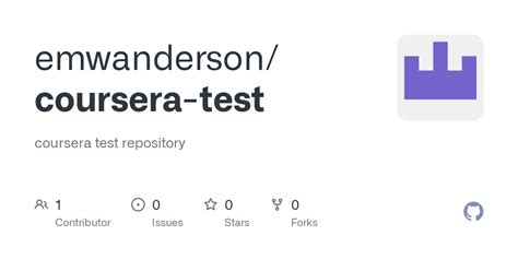 Github Emwanderson Coursera Test Coursera Test Repository