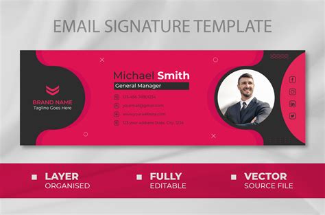 Modern Email Signature Web Template Graphic By Graphic Cavalry