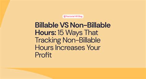 Billable Hours Vs Non Billable Hours Free Template Factorial
