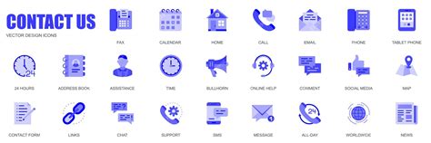Premium Vector Contact Us Concept Of Web Icons Set In Simple Flat