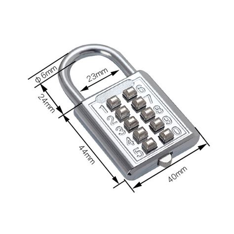 10 Digit Push Button Password Lock Chrome Plated A Vicedeal