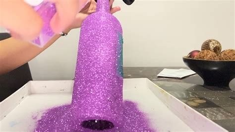 Tutorial For Diy Glittered Wine Bottles Artofit