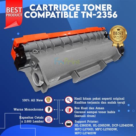 Jual Cartridge Toner Compatible TN 2356 TN2356 Printer Brother MFC