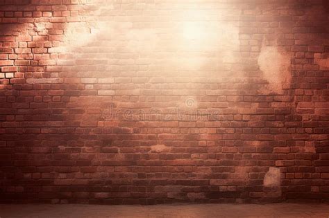Background Image Of A Brick Wall With Sun Rays Stock Illustration