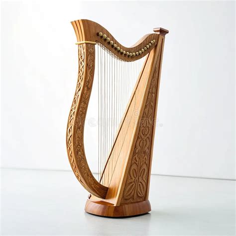 Bell Lyre On White Surface Stock Illustration Illustration Of