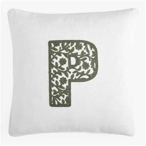 Garden Monogram Pillow Cover Pottery Barn Teen