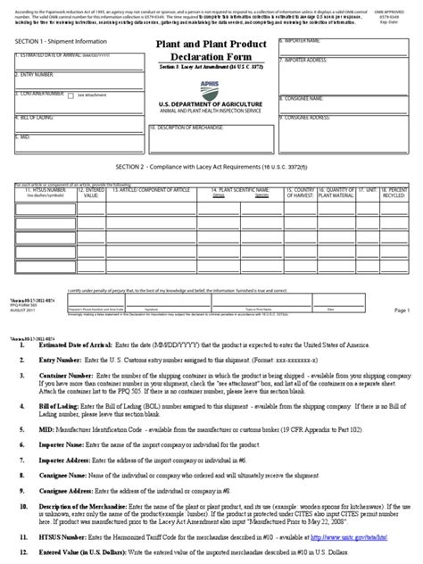 Lacey Act Form Pdf Recycling Information
