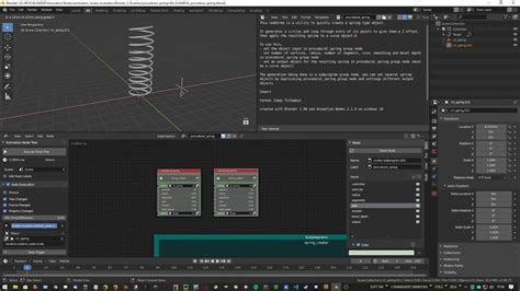 Animation Nodes Example Procedural Spring Video Youtube