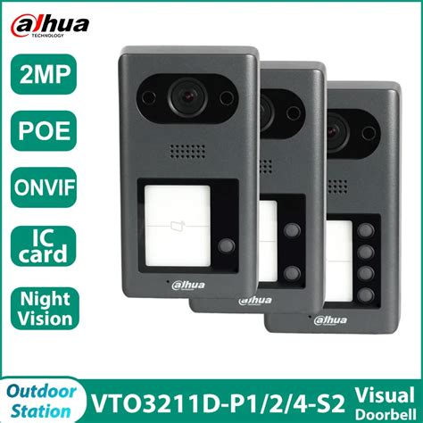 Dahua VTO3211D P1 2 4 S2 1 2 4Button 1080P Video Smart Outdoor Doorbell