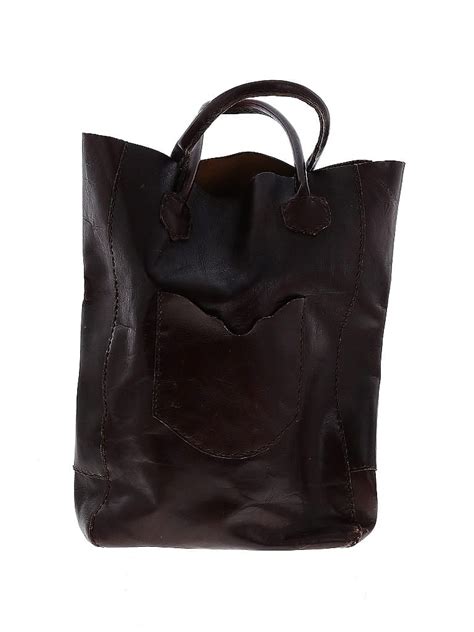 Assorted Brands 100 Leather Solid Brown Leather Satchel One Size 39