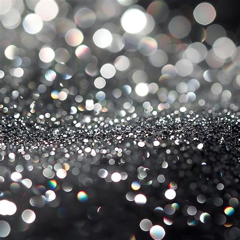 Silver Glitter Texture White Sparkling Shiny Wrapping Background Silver