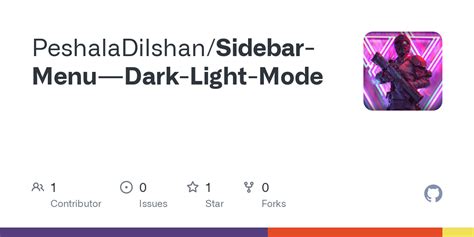GitHub PeshalaDilshan Sidebar Menu Dark Light Mode