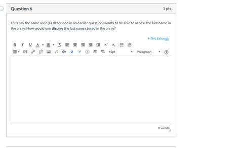 Solved Question 1 1 Pts How Do You Declare An Array