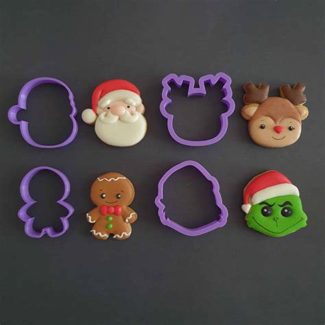 Lot de 4 minis emporte pièces thème noel Mini Miss Sugar