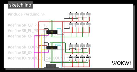 Hc Shift Register Keyboard Input Scan Wokwi Esp Stm
