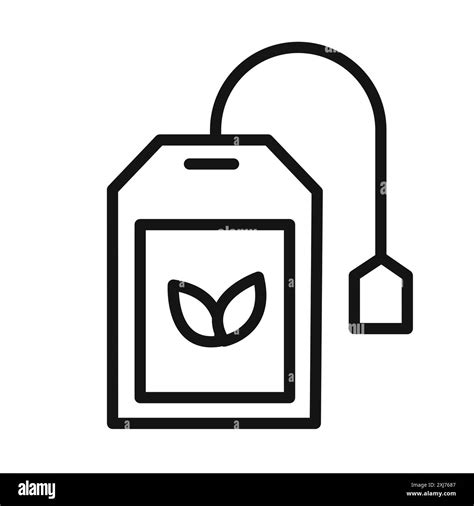 Tea Bag Icon Vector Line Logo Mark Or Symbol Set Collection Outline Style Stock Vector Image