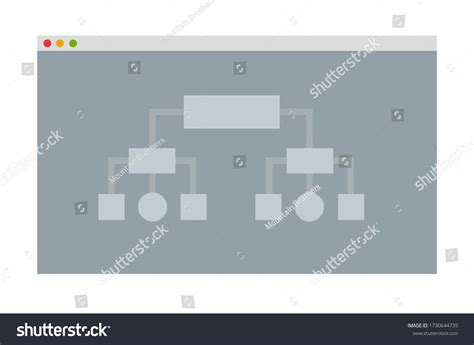 Monitor Screen Architecture Diagram Programming Environment Stock Vector Royalty Free