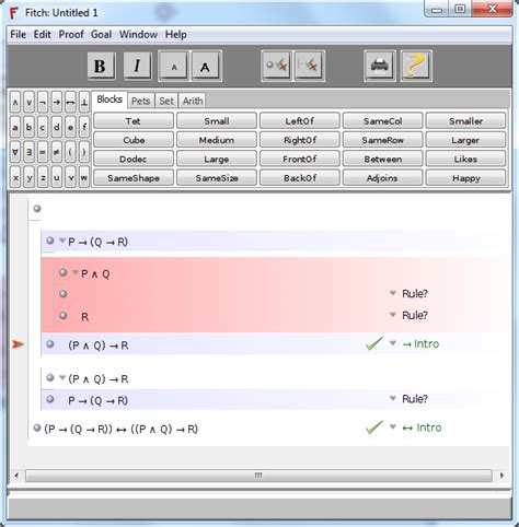 Logic I Am Asked To Use Fitch To Prove This Statement P → Q → R ↔