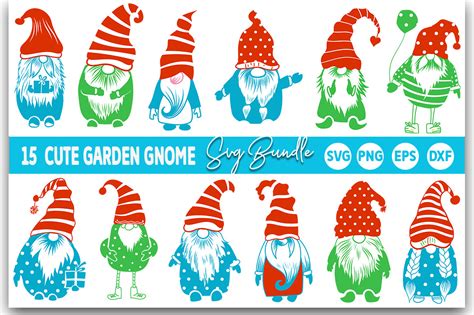 Cute Garden Gnome Svg Bundle Graphic By Designdealy · Creative Fabrica