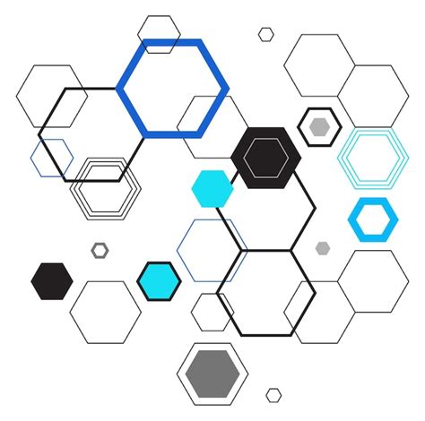 Premium Vector Geometric Shape Chaotic Background Hexagonal Cell Structure