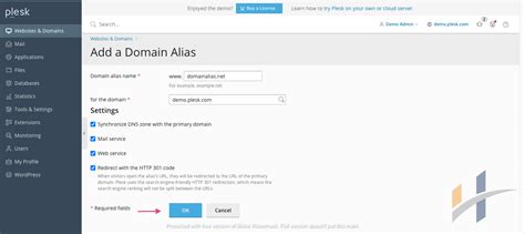 Creating Domain Alias In Plesk Removing Domain Alias In Plesk CPanel