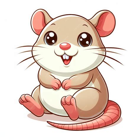 Premium Vector Cute Gerbil Vector Cartoon Illustration