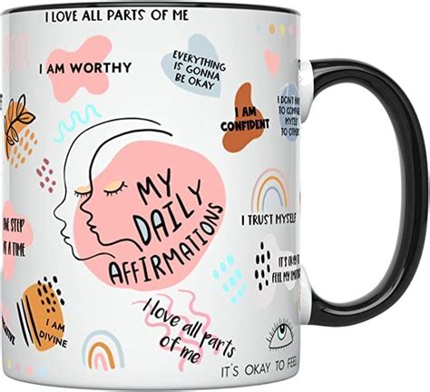 Younique Designs Daily Affirmations Self Care Mug For Women 11 Ounces