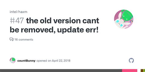 The Old Version Cant Be Removed Update Err · Issue 47 · Intelhaxm