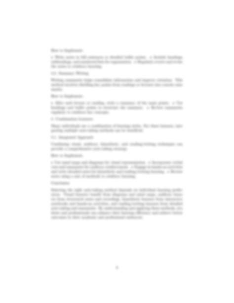 SOLUTION: Effective note taking methods for different learning styles a guide to different note ...