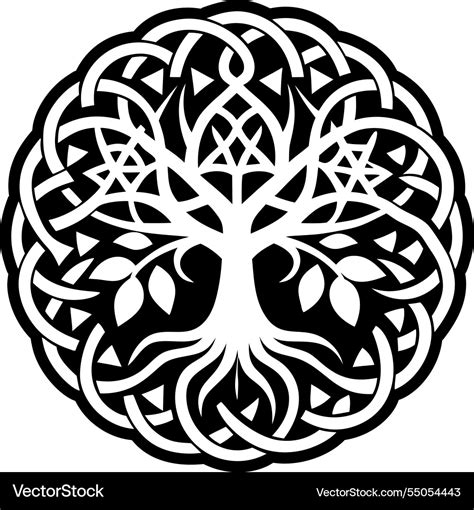 Tree Symbol Icon In Glyph Style Royalty Free Vector Image