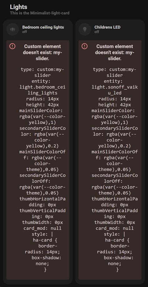 Custom Element Doesnt Exist My Slider · Issue 568 · Ui Lovelace Minimalistui · Github