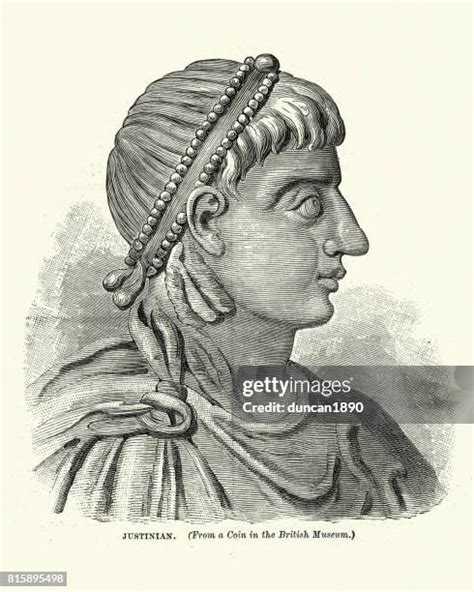 Portrait Of Justinian I Byzantine Emperor High Res Vector Graphic