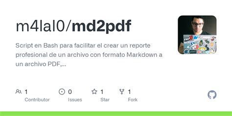 Github M Lal Md Pdf Script En Bash Para Facilitar El Crear Un Reporte Profesional De Un