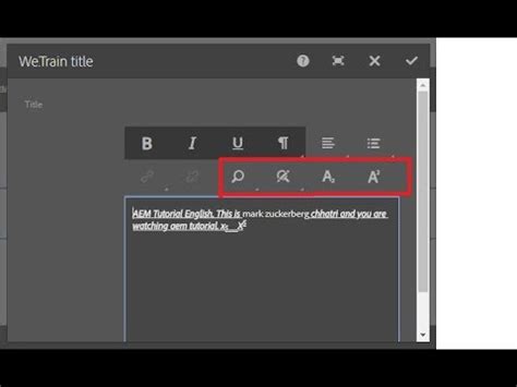 Adding Find Replace Subscript And Subscript Functionality In Rich Text Editor Of AEM