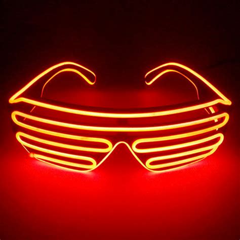El Shutter Neon Glasses Battery Powered Red Green Apollobox