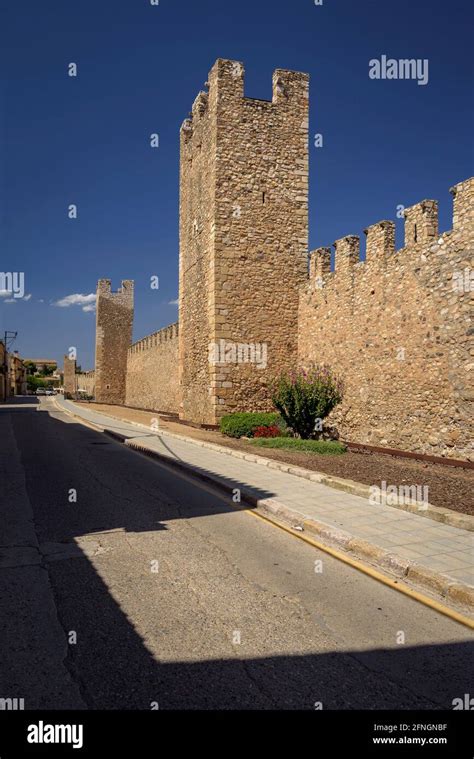 Montblanc medieval wall Conca de Barberà Tarragona Catalonia Spain