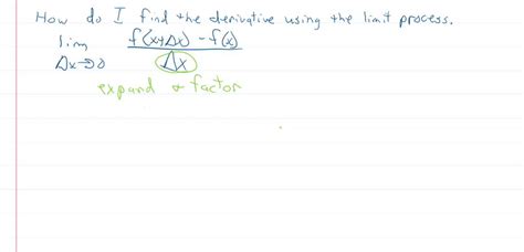 Solvedderivative Describe How To Find The Derivative Of A Function