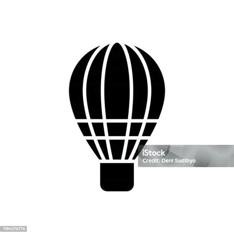 Ilustración De Silueta De Globo Aerostático Transporte Aéreo Para