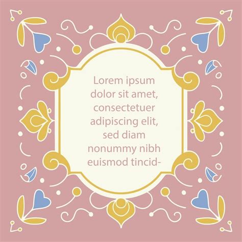 2d Vector Illustration Frame Colorful Editable Vector Hires For Gold