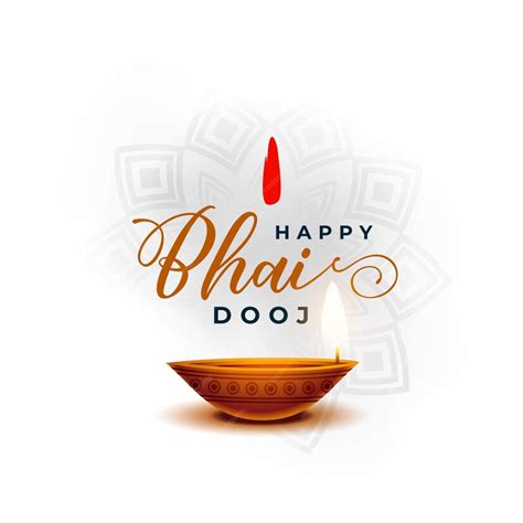 Free Vector Celebrate Bhai Dooj Ocasion Background For Brothersister