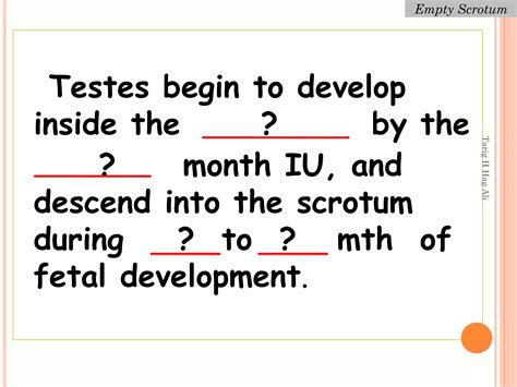 Empty Scrotum Tutorial Ppt
