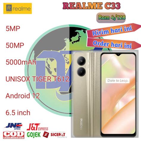 Jual Realme c33 4/128 garansi resmi Indonesia 100%original | Shopee ...