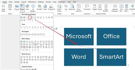 In A Word Hierarchy Smartart Is It Possible To Link Boxes That Are
