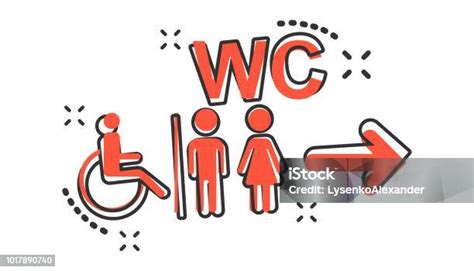 向量卡通 Wc 衛生間圖示的漫畫風格男女洗手間標誌插圖表意字元wc 業務飛濺效果的概念向量圖形及更多人圖片 人 人群 休息 Istock